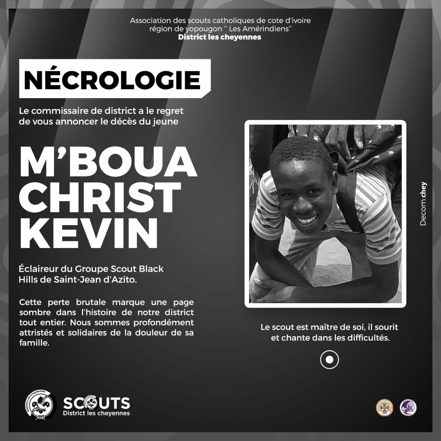 Décès de M’Boua Christ Kevin : le policier mis aux arrêts - OUEST IN